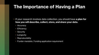 Introduction To Data Management Planning Pdf