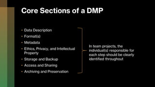 Introduction to Data Management Planning | PDF