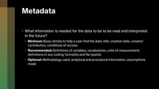 Introduction to Data Management Planning | PDF