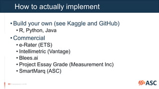 Automated essay scoring: an introduction to grading essays with NLP and AI | PPTX