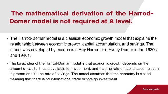 A Harrod Domar Economic Growth Model PPT | PPT