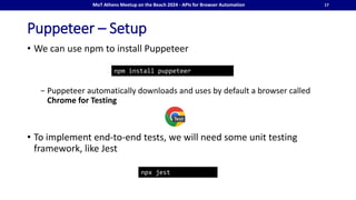 APIs for Browser Automation (MoT Meetup 2024) | PPT