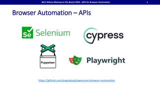 APIs for Browser Automation (MoT Meetup 2024) | PPT