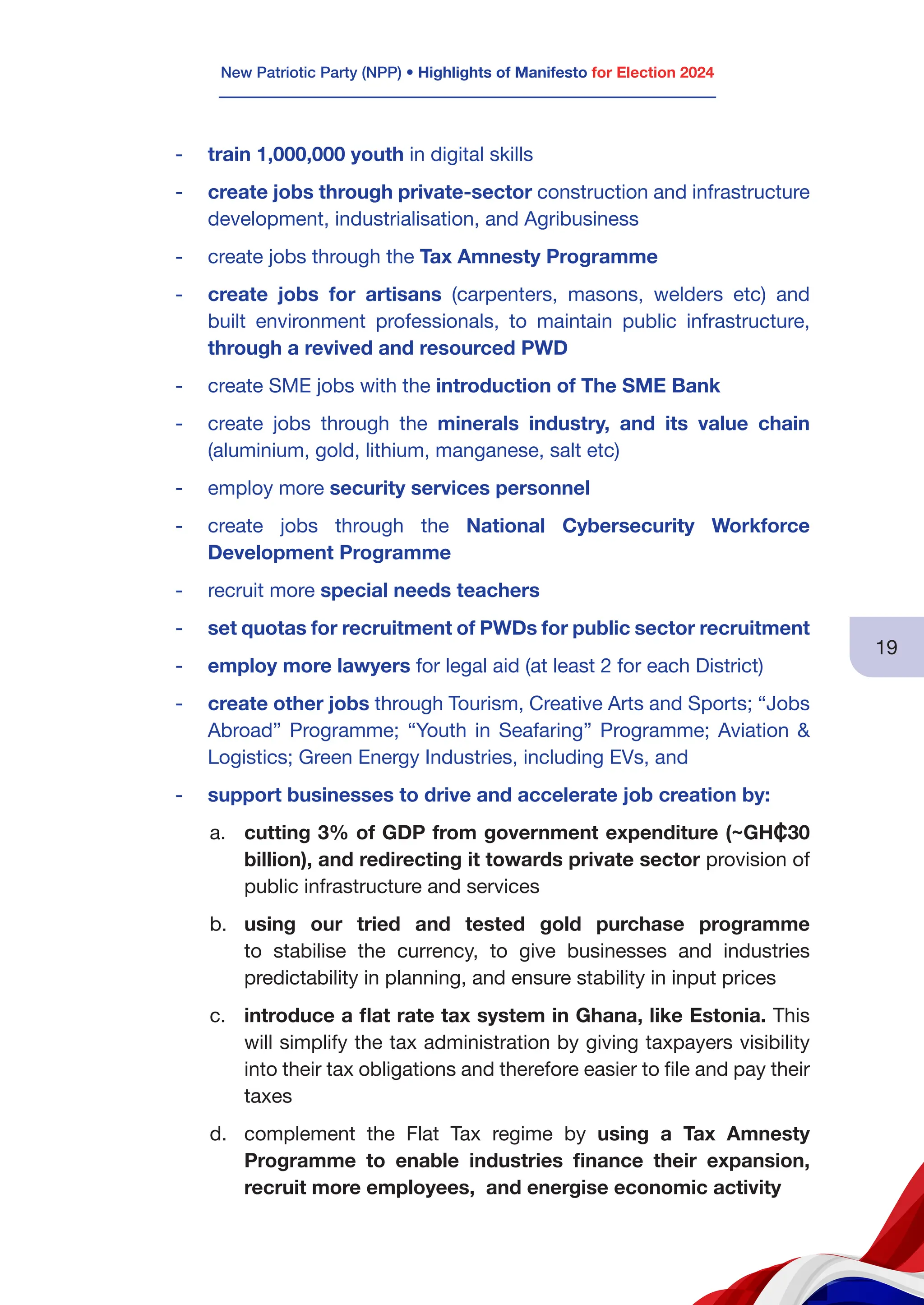 2024 New Patriotic Party (NPP) Manifesto Highlights | PDF