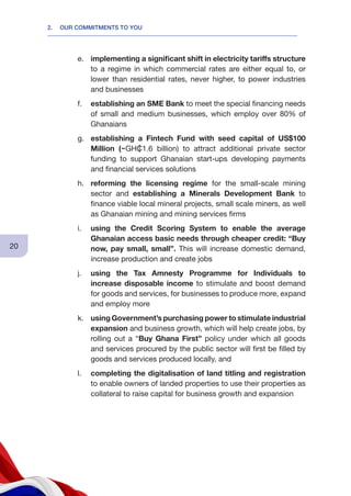2024 New Patriotic Party (NPP) Manifesto Highlights | PDF