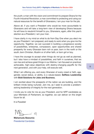 2024 New Patriotic Party (NPP) Manifesto Highlights | PDF