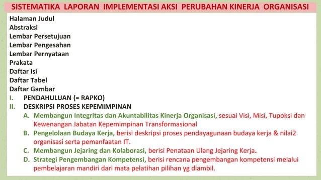 Pembekalan Implementasi Aksi Perubahan PKA | PDF