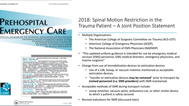 2024 Selective Spinal Motion Restriction in the 21st century | PDF ...
