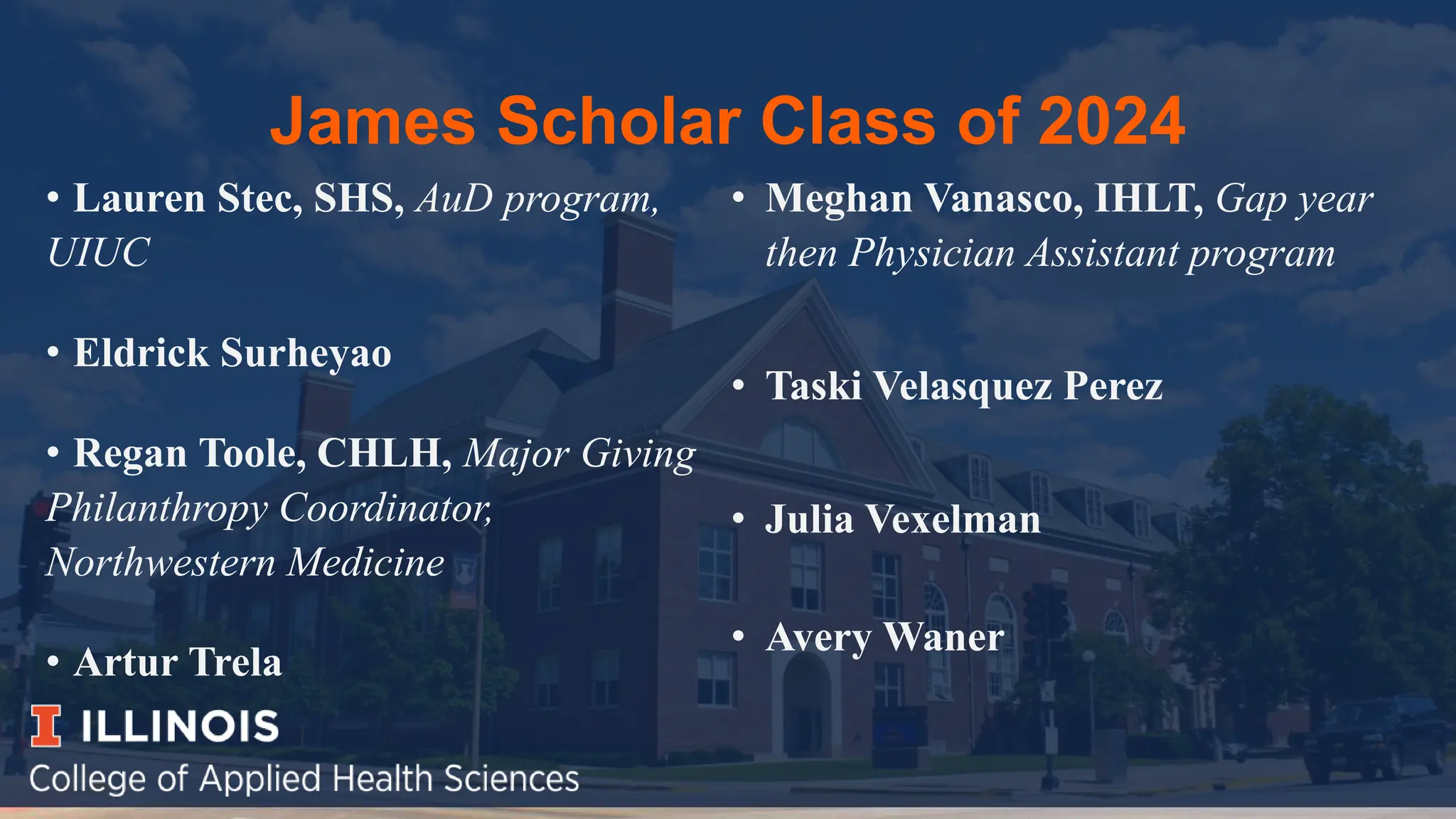 2024 James Scholar Senior Recommendations | PPTX