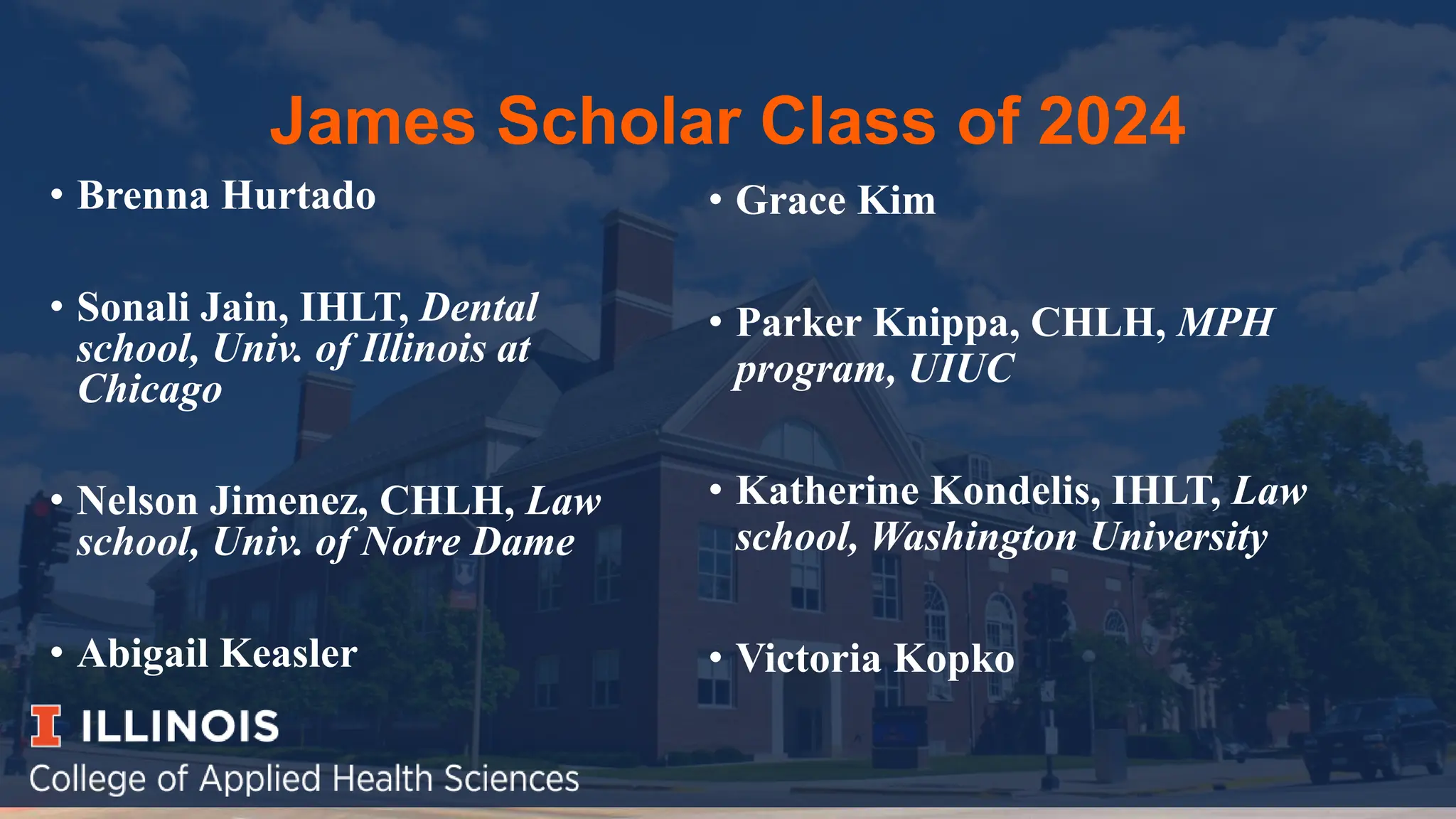 2024 James Scholar Senior Recommendations | PPTX