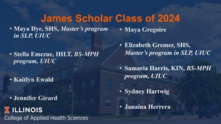 2024 James Scholar Senior Recommendations | PPTX