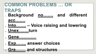Common traps in listening tests for inte learners | PPT