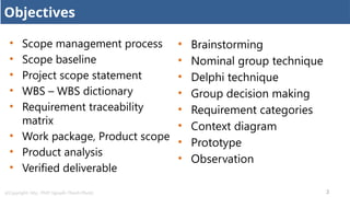 Project Software Scope Management for PMP | PPTX