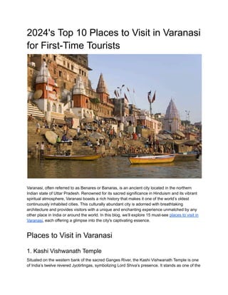 2024's Top 10 Places to Visit in Varanasi for First-Time Tourists.pdf
