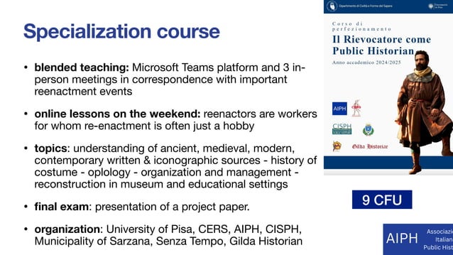 The Reenactor as Public Historian training and participation paths | PPT