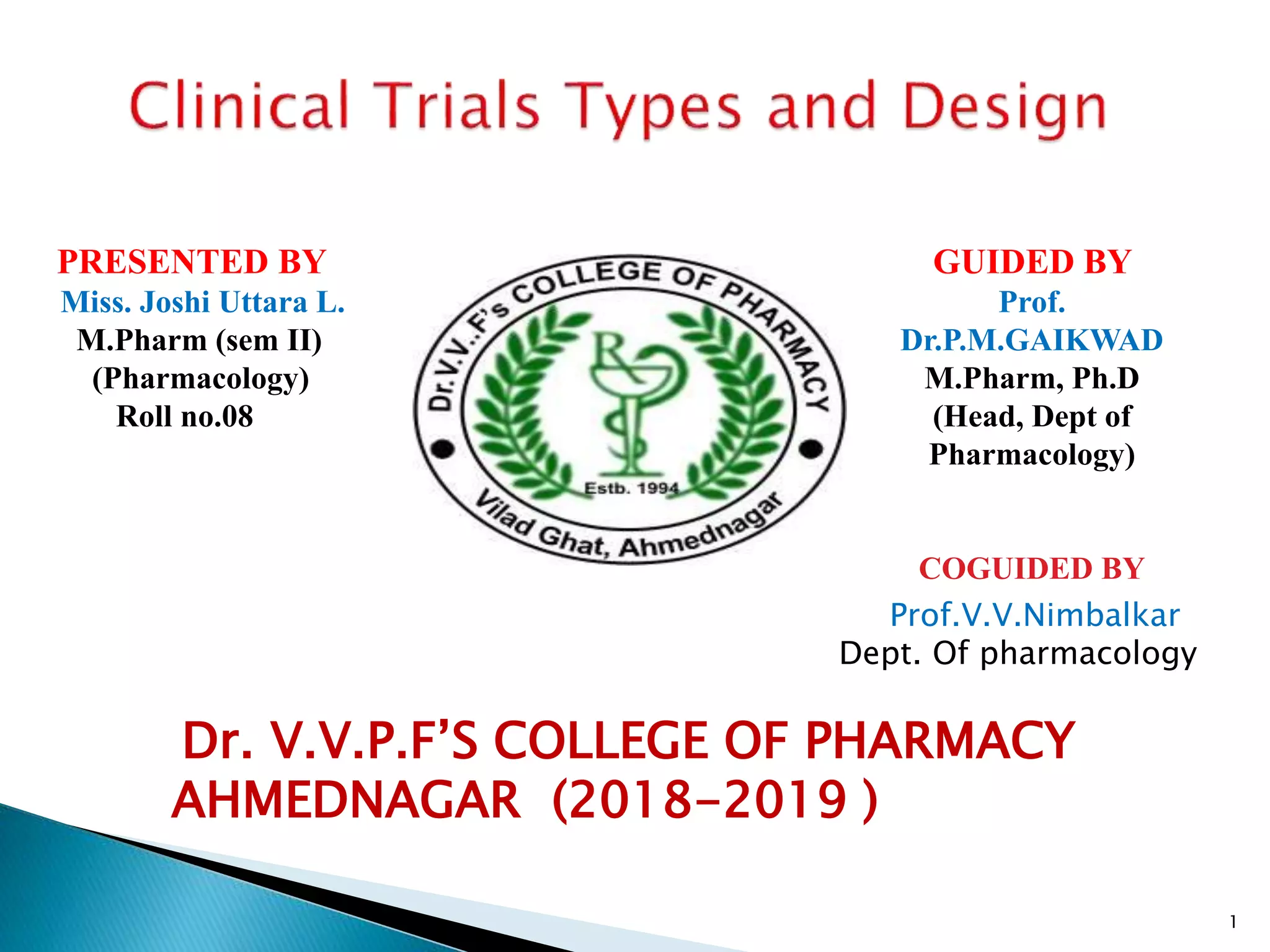 clinical trials types and design | PPTX