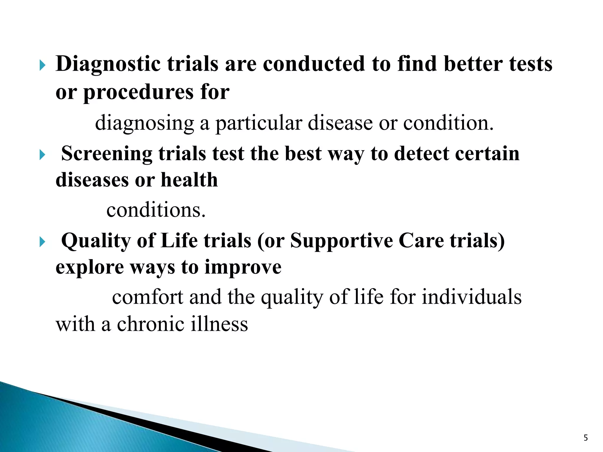 clinical trials types and design | PPTX