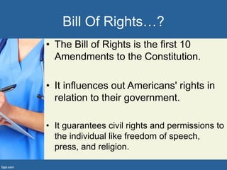 Unit-5 Bill of Rights, types of rights.. | PDF