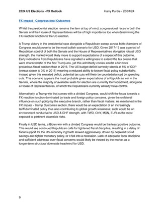 2024 US Elections - FX Outlook (20/01/24) | PDF