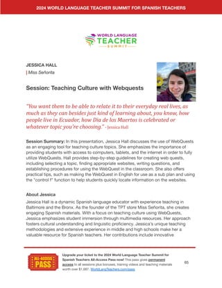 2024 World Language Teacher Summit for Spanish Teachers Playbook | PDF