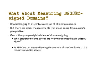 Some DNSSEC Measurements, presented at ICANN 82 | PPT