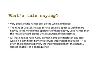 Some DNSSEC Measurements, presented at ICANN 82 | PPT