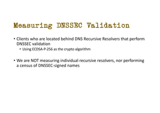 Some DNSSEC Measurements, presented at ICANN 82 | PPT