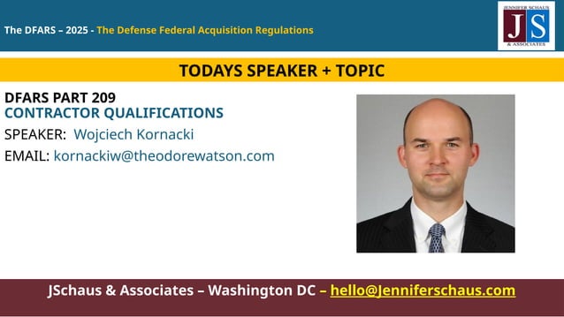 The DFARS - Part 209 - Contractor Qualifications | PPTX