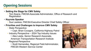 Summary of the 2024 Western CMV Safety Summit | PPTX