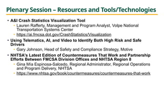 Summary of the 2024 Western CMV Safety Summit | PPTX