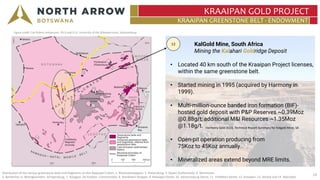 North Arrow Corporate and Kraaipan Gold Project Update | PDF