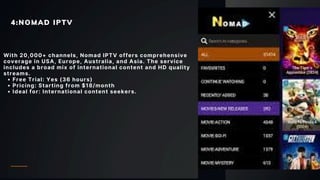 The 10 Best IPTV Service Providers in the USA for 2025 | PDF