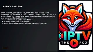 The 10 Best IPTV Service Providers in the USA for 2025 | PDF