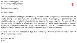 Short Examples of Emails For Primary School Students | PDF
