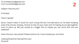Short Examples of Emails For Primary School Students | PDF