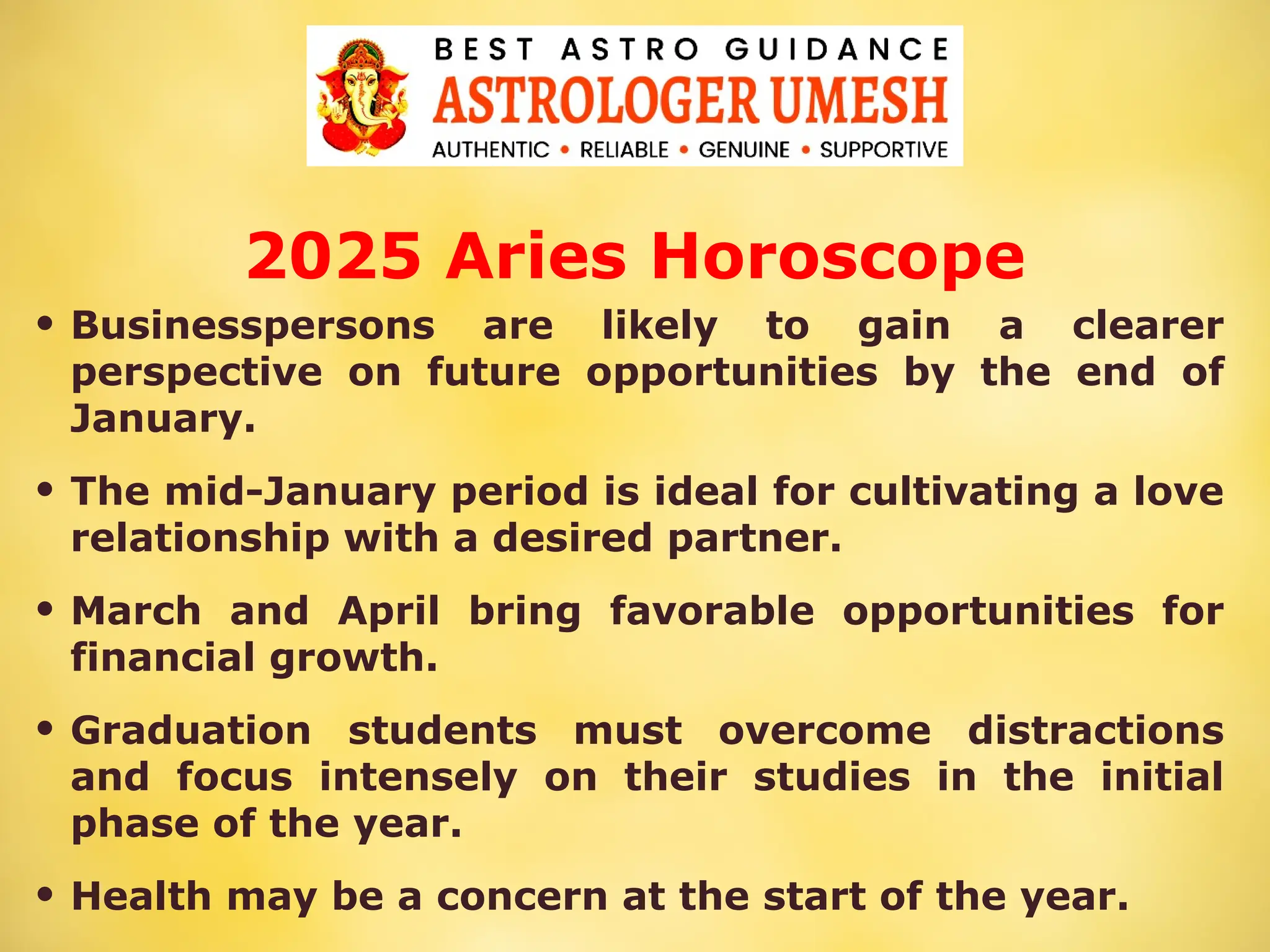 2025 Aries Horoscope Yearly Predictions | PPTX