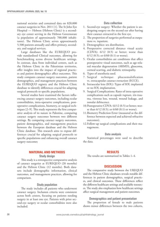 2025-Cataract surgery outcomes comparison between the European Registry Database vs. The Hebron ...