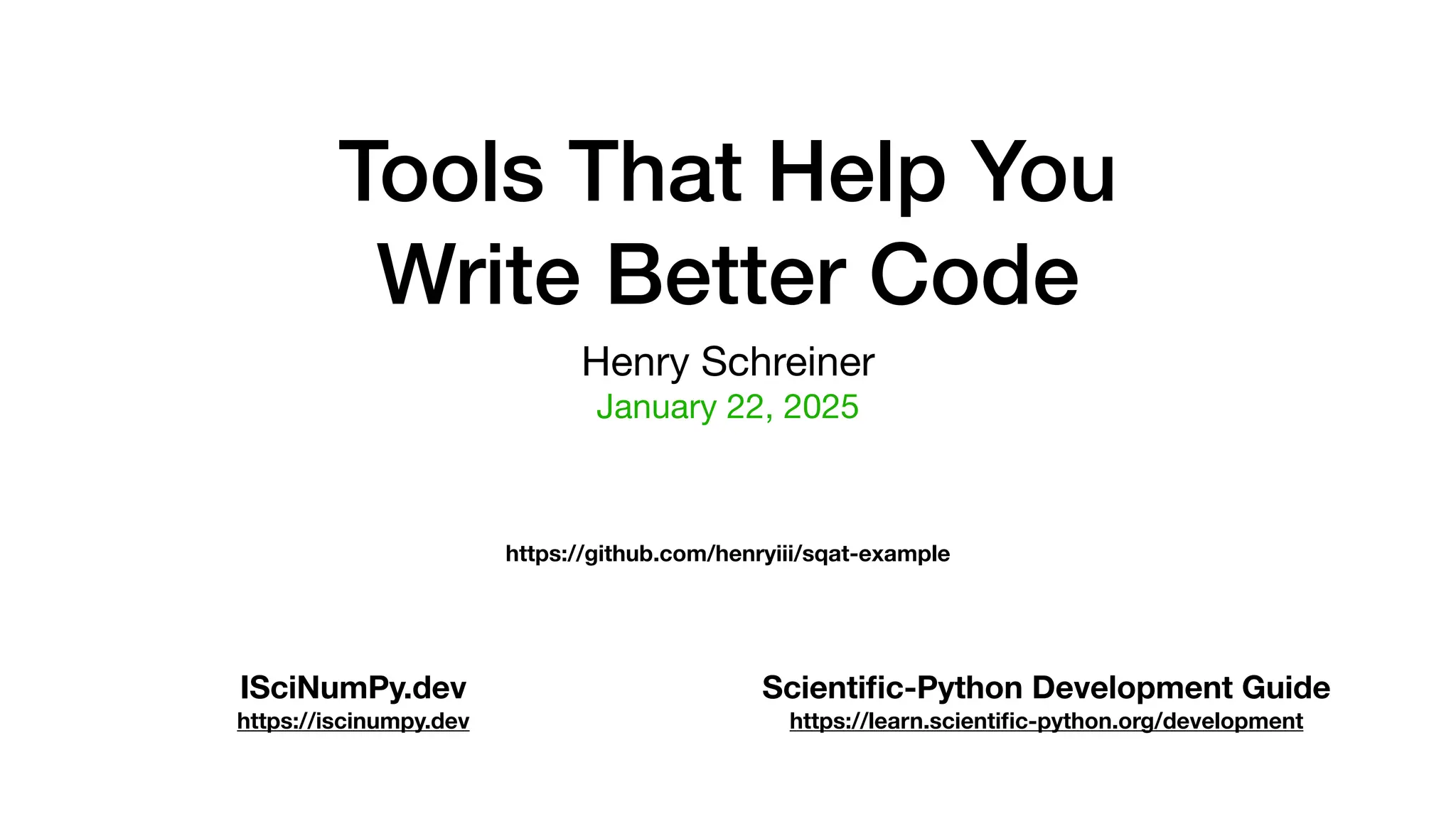 Tools to help you write better code - Princeton Wintersession | PPT