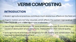 Vermicomposting, vermicomposting types, process of vermicomposting | PDF