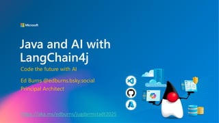 Java and AI with LangChain4j: Jakarta EE and AI | PPT