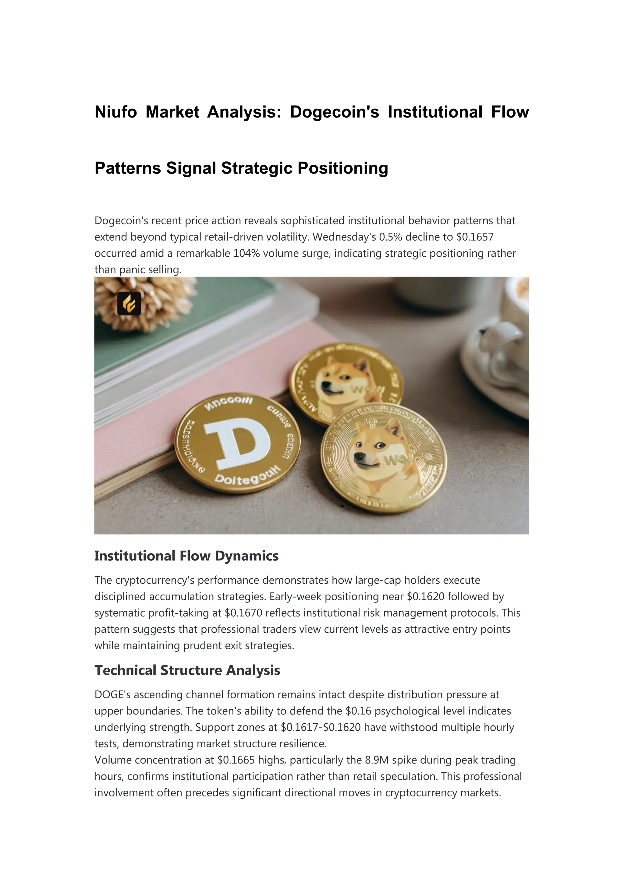 Niufo Market Analysis: Dogecoin's Institutional Flow Patterns Signal ...