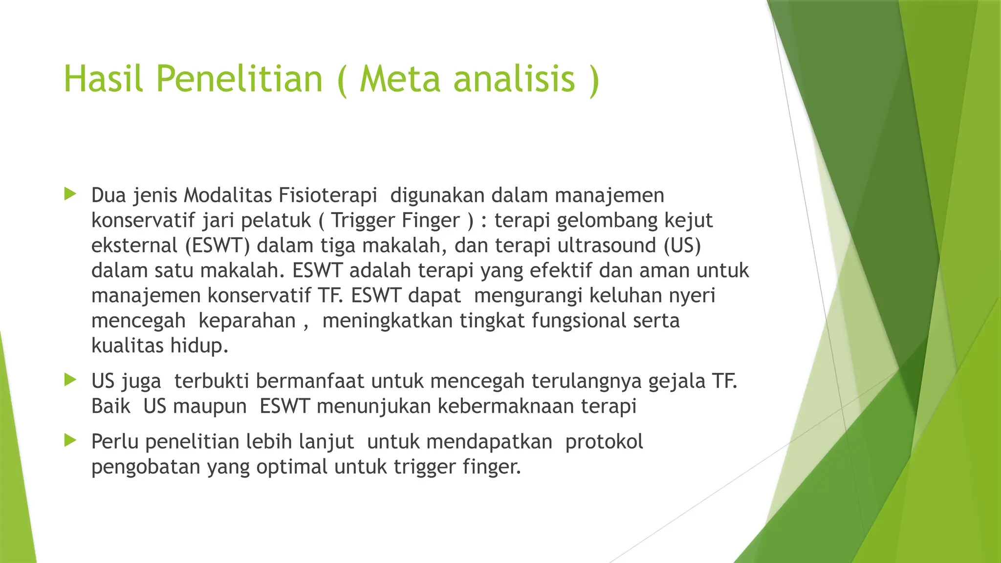 Penatalaksanaan fisioterapi Trigger finger.pptx