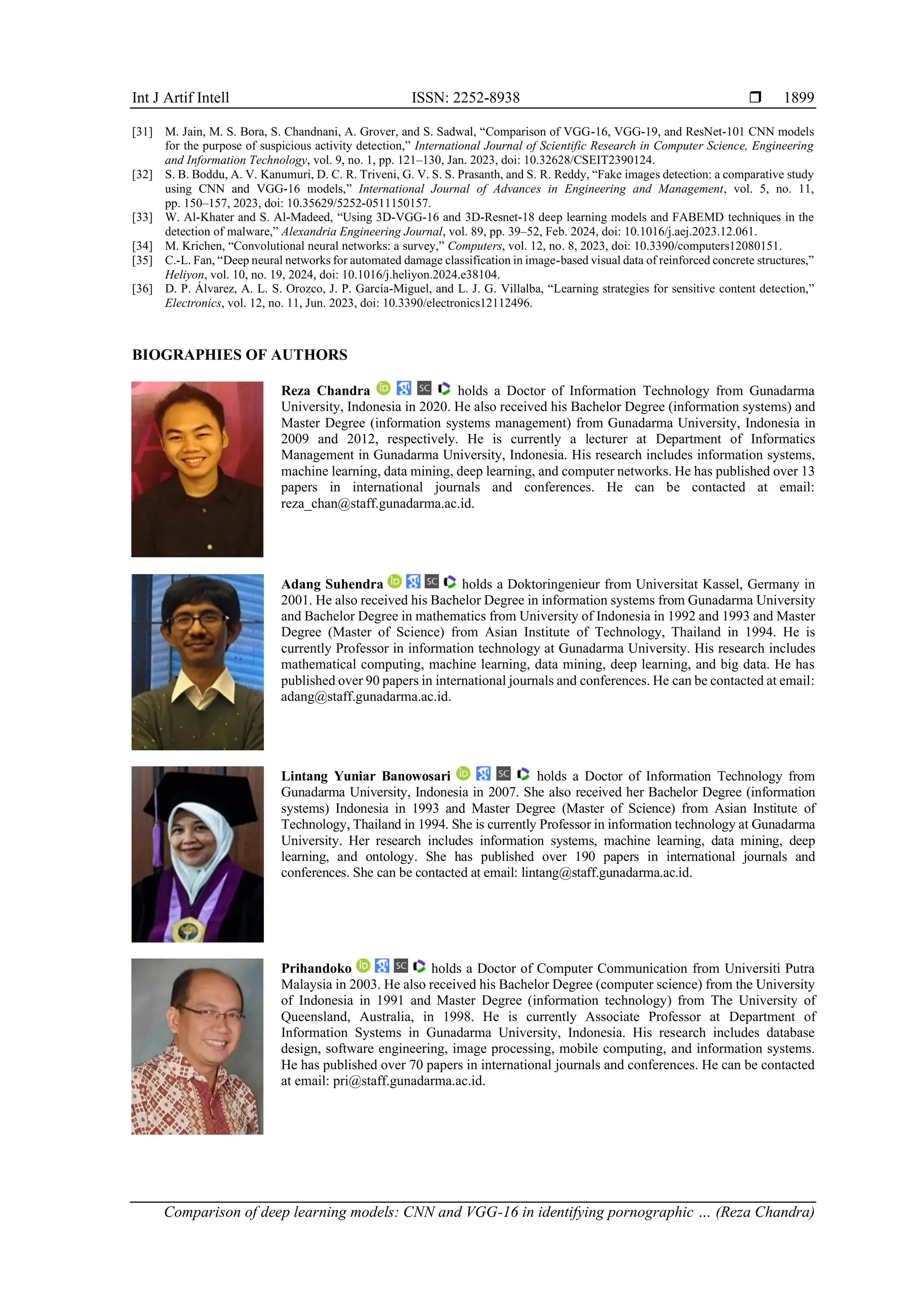 Comparison of deep learning models: CNN and VGG-16 in identifying pornographic content | PDF