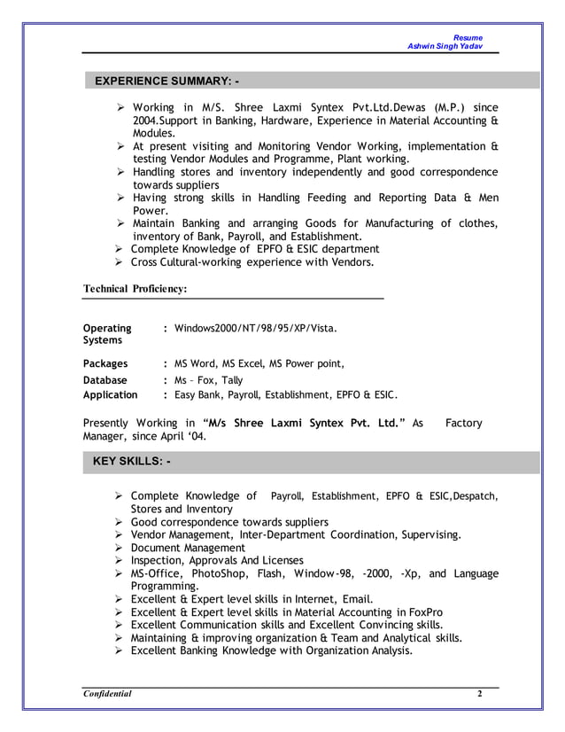 ashwin resume solid copy | PDF | Free Download