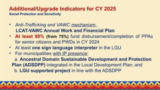 2025 Additional and Upgraded Indicators - Municipalities.pptx