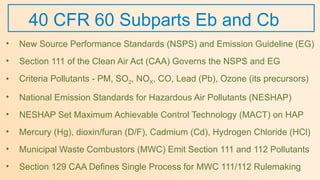 Proposed EPA Municipal Waste Combustor Rule | PPTX