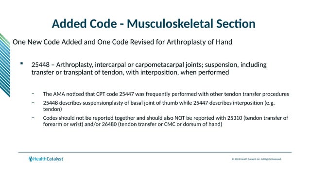 2025 CPT® Code Updates ( HIM Focused ) | PPTX