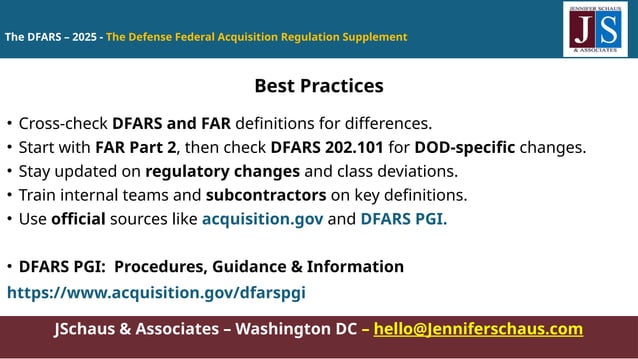 2025 - The DFARS - Part 202 - Definition Of Words And Terms | PPTX