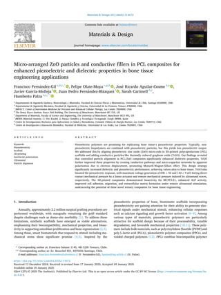 Micro-arranged ZnO particles and conductive fillers in PCL composites ...
