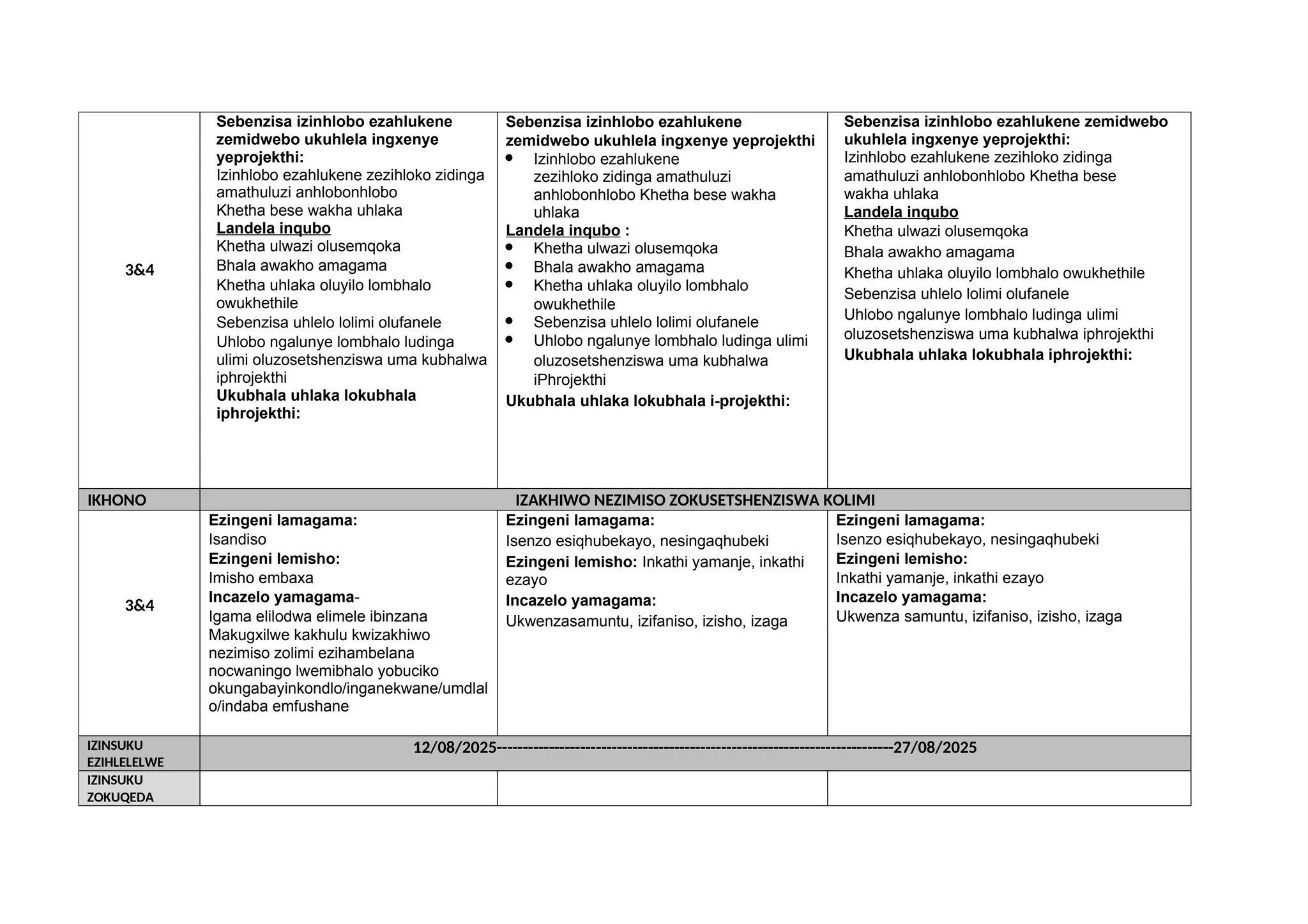 2025 ISIZULU HL INTERMEDIATE PHASE MULTIGRADING CLASSROOMS SUPPORT ...